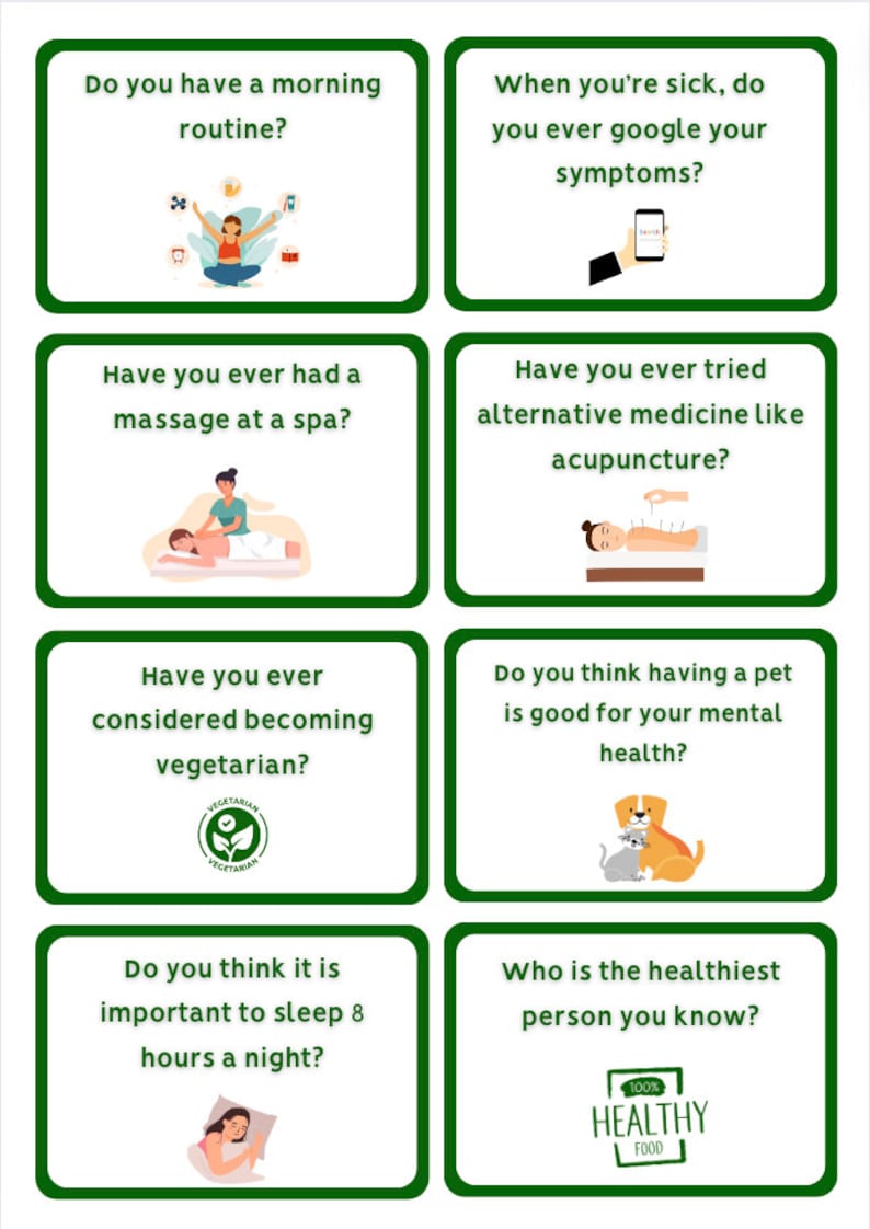 ESL Speaking Question Cards for Adults and Teenagers - Fun English ...