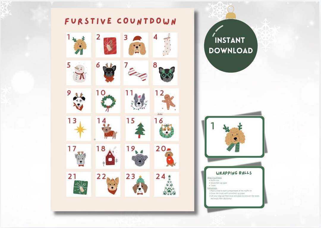 24-day Dog Advent Calendar With Daily Enrichment Activities – Fun ...