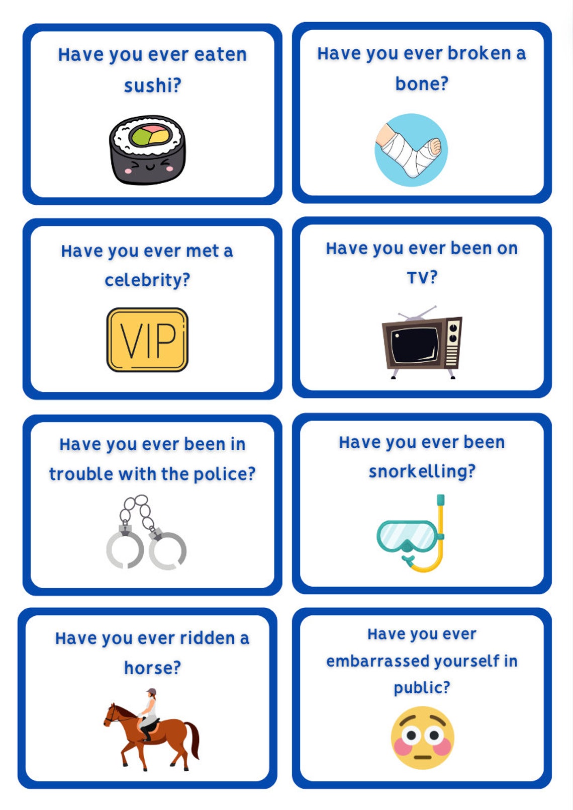 ESL Speaking Question Cards for Adults and Teenagers - Fun English ...