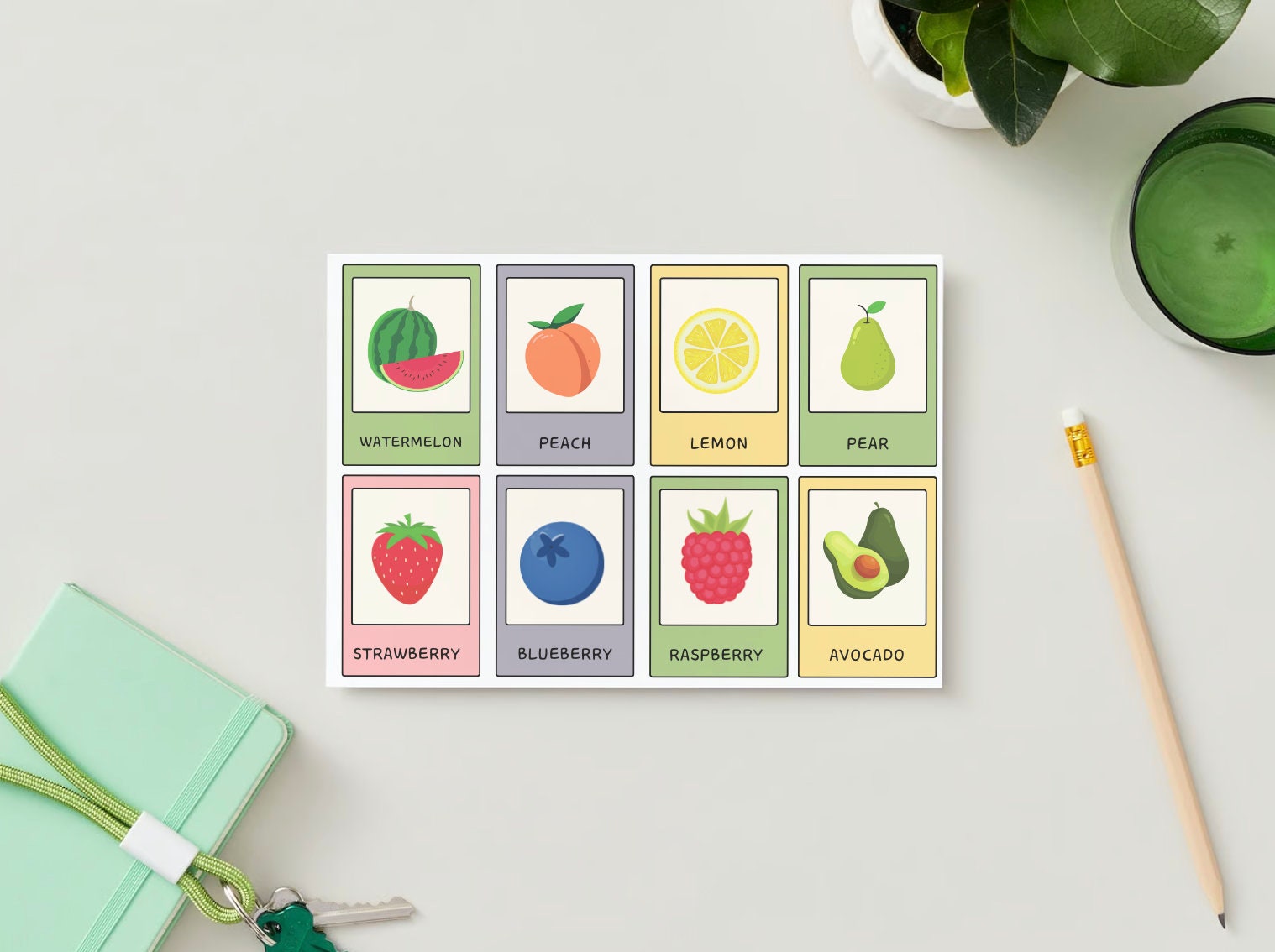 ESL Fruit and Vegetable Food Flashcards Beginner-intermediate Level ...
