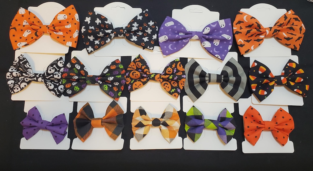 Pet Collar Bows - Halloween/fall - Etsy
