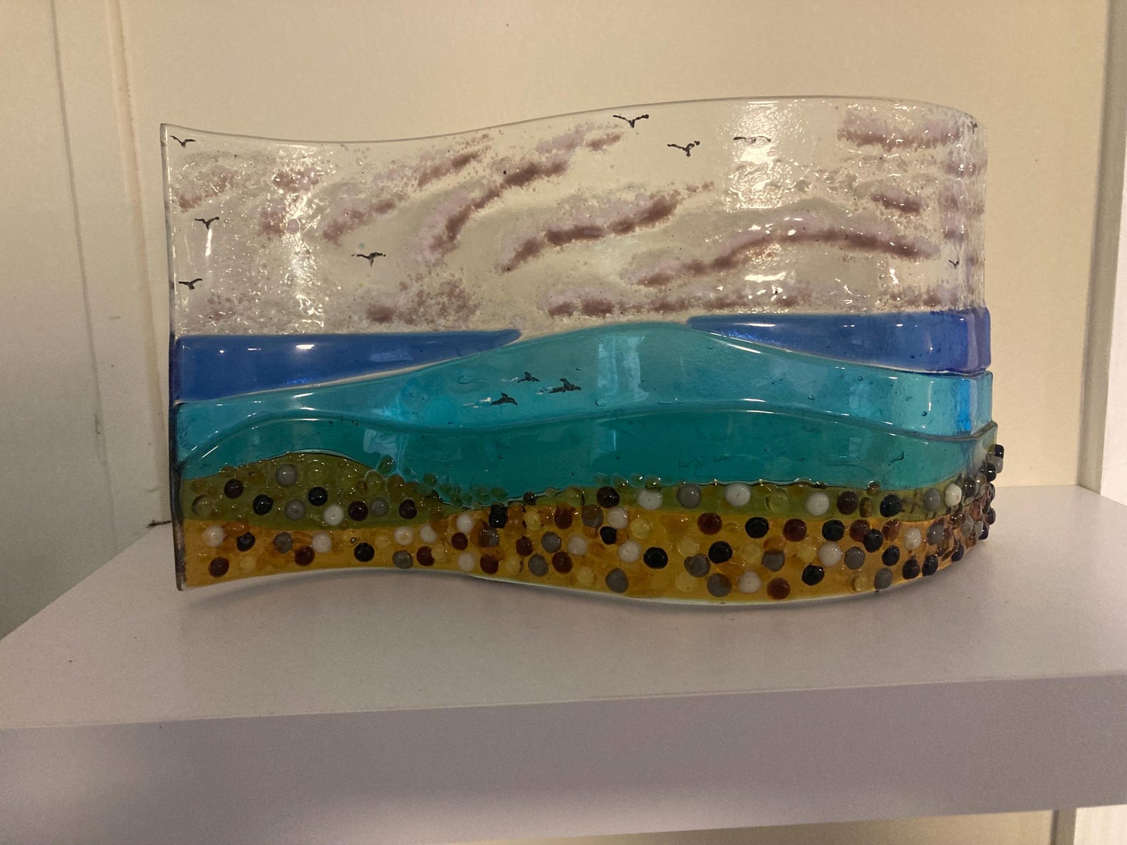 Glass Art Beach Scene - Etsy