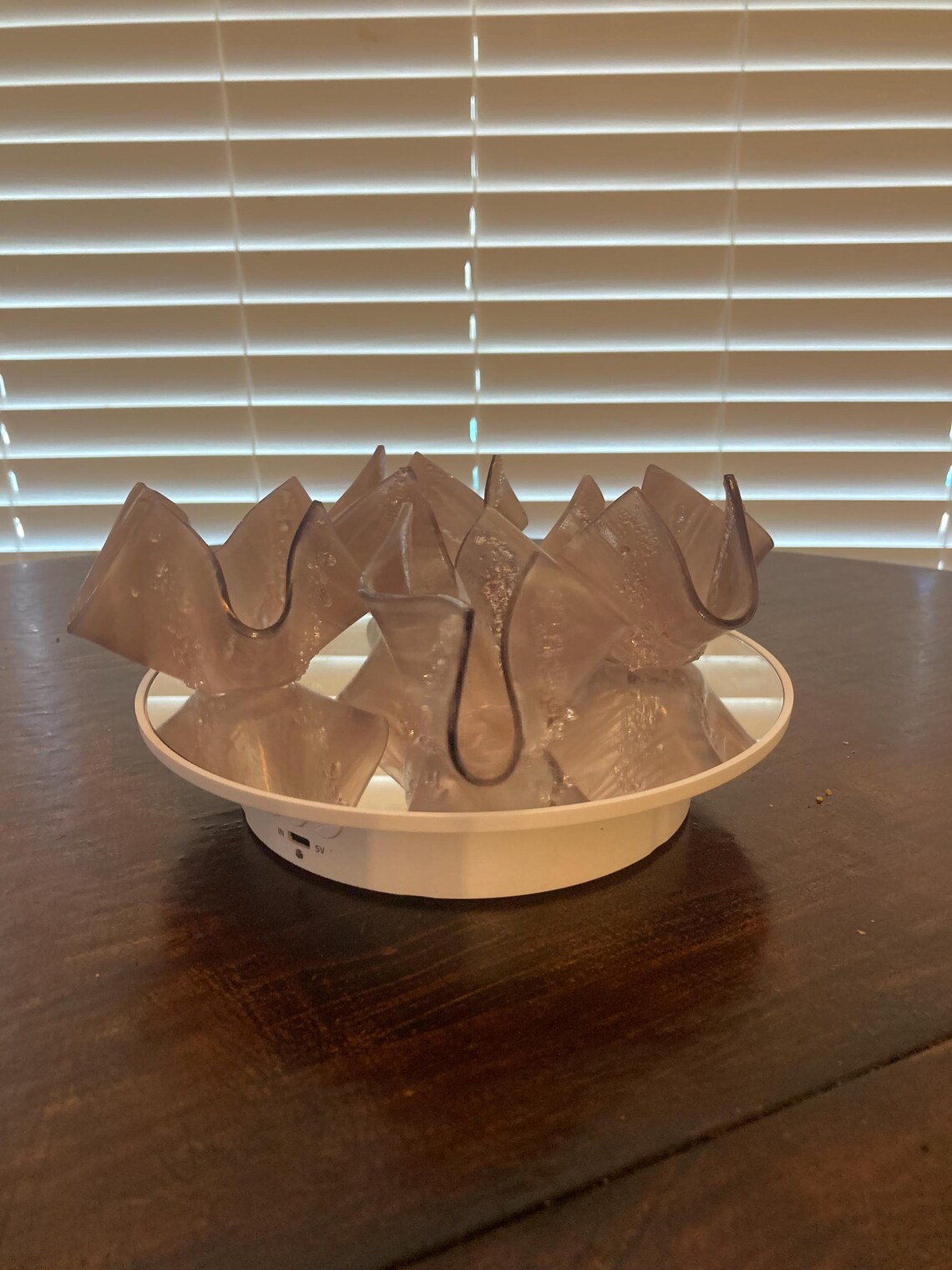 Glass Art Set of Four Purple Draped Sconces - Etsy