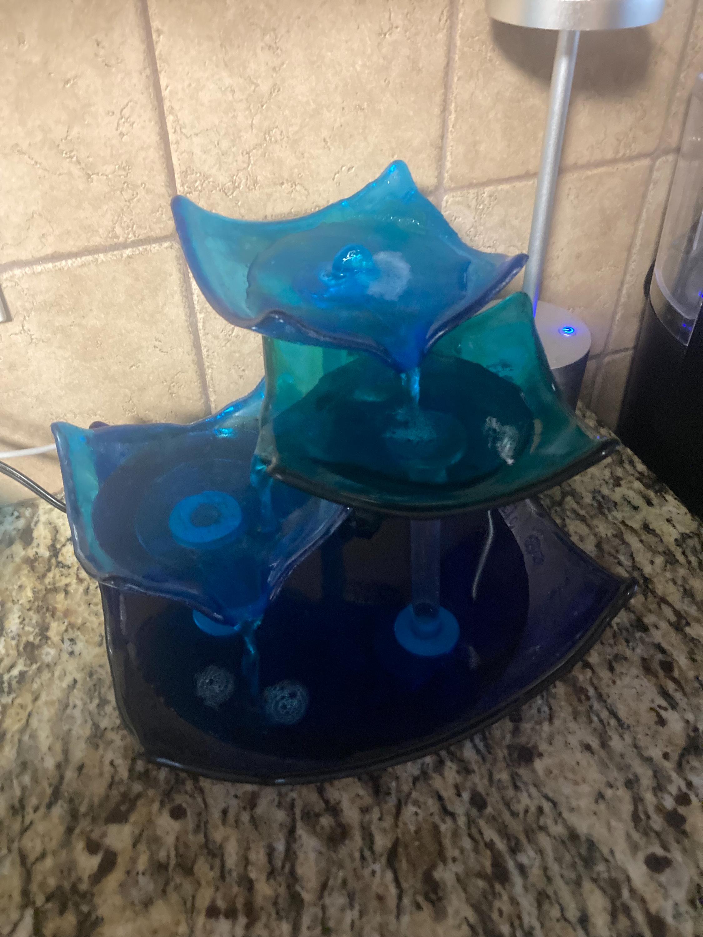 Desktop Waterfall 3-tier Glass Art 3D Colored Sculpture - Etsy
