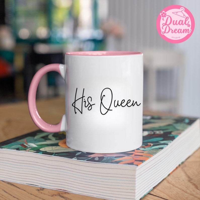 Her King and His Queen Mug Set, Couple Mugs Set, Gift for Couples ...