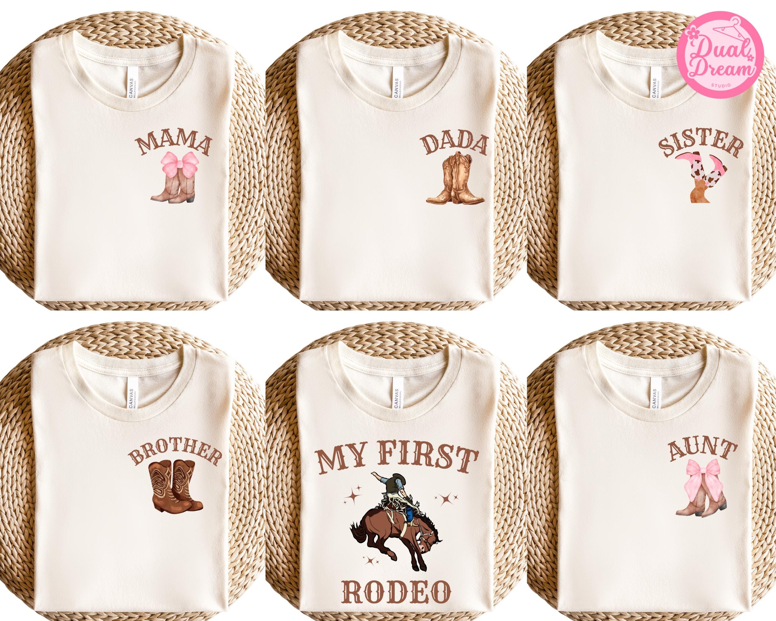 Rodeo Mama Shirt, Western 1st Birthday Mom Tee, My First Rodeo Matching ...