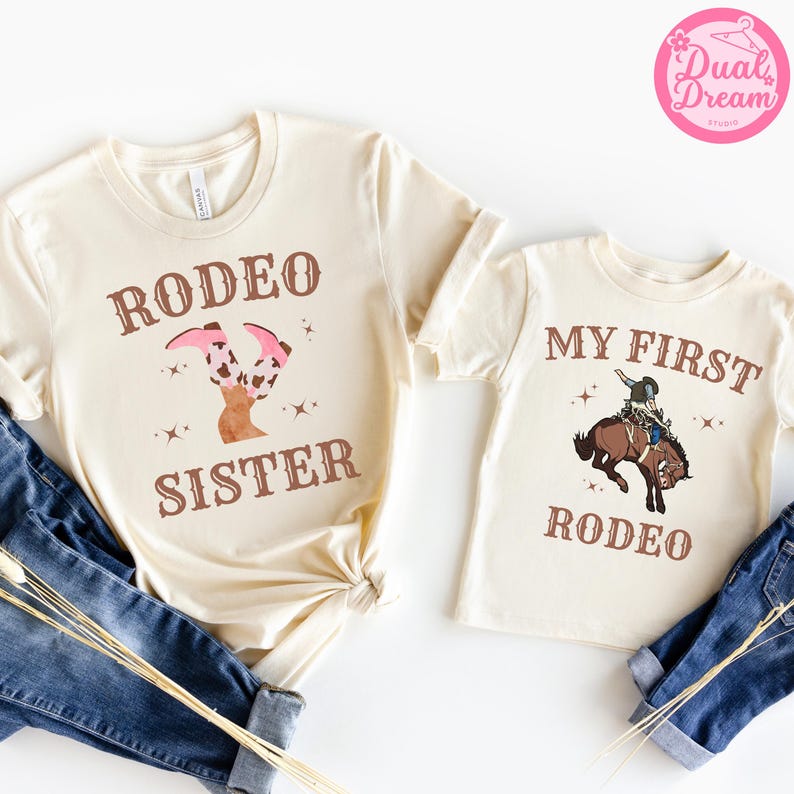 My First Rodeo Family Matching Shirt Western Country Mom Dad Shirts ...