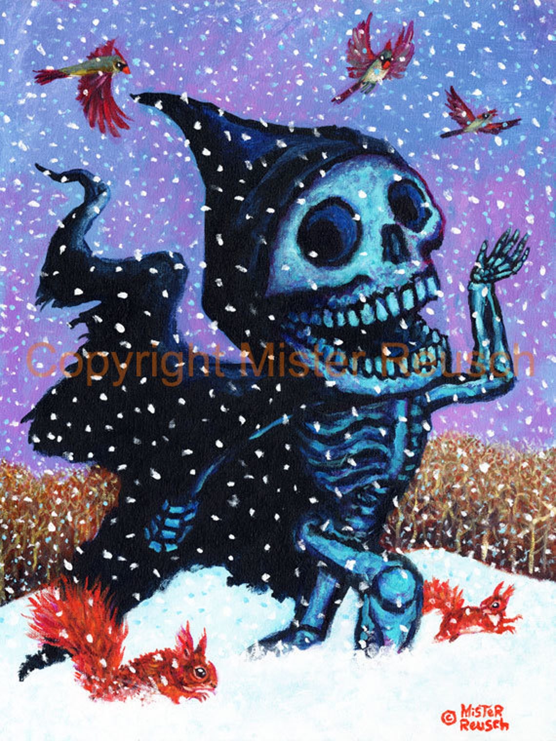 Winter Reaper Series Signed Print by Mister Reusch - Etsy