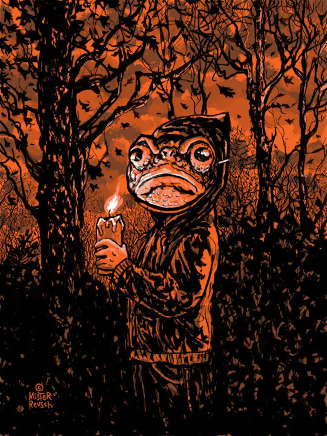 Toad Mask 12" X 16" Signed Halloween Print by Mister Reusch - Etsy