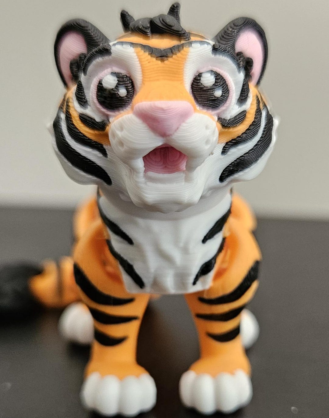 3D Printed Articulated Tiger Fidget Toy: Keychain & Magnet - Etsy