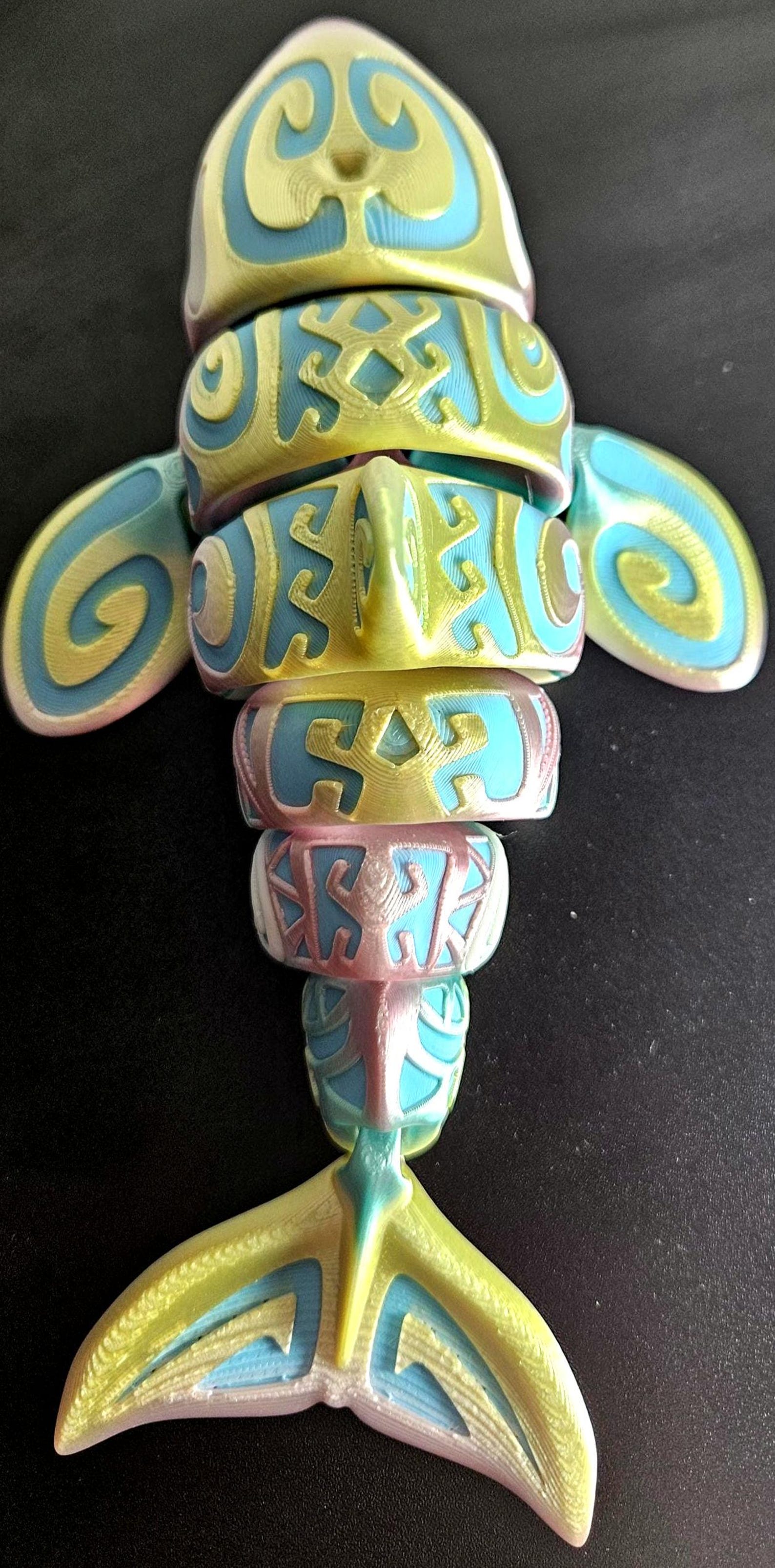 Extra Large Orca / Killer Whale Fancy Colored Articulating Toy ...