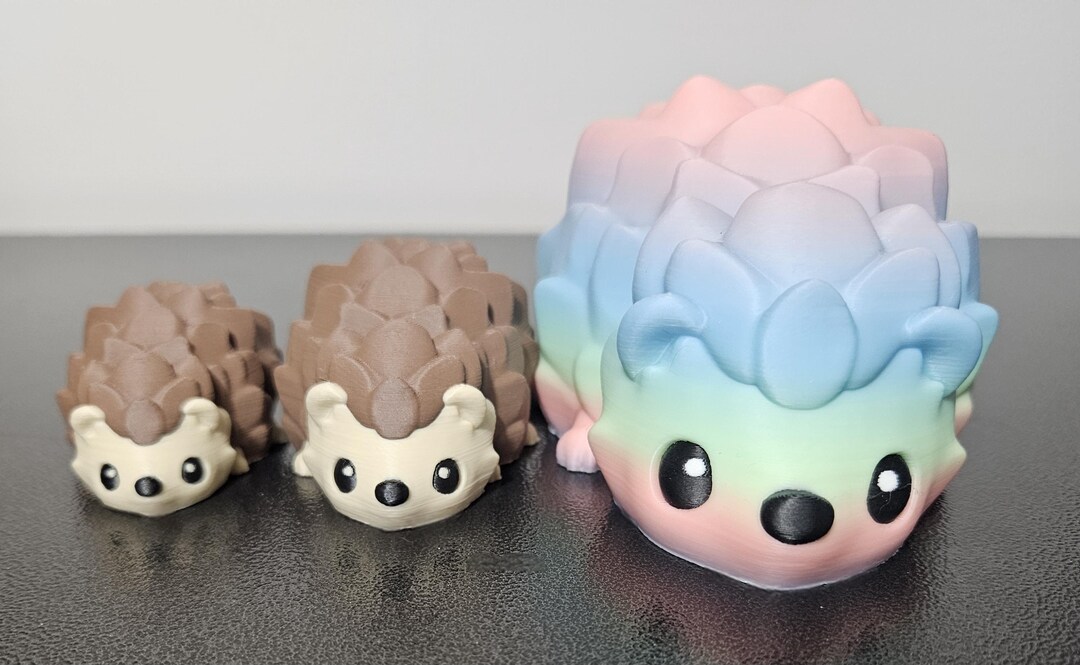 3D Printed Articulated Hedgehog Fidget Toy: Keychain & Magnet - Etsy