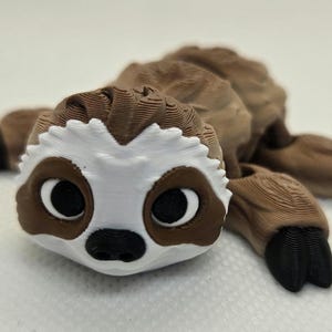 3D Printed Sloth Fidget Toy – Articulated Figure With Magnet & Keychain ...