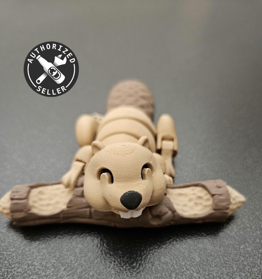 Beaver Fidget Toy – 3D Printed Articulated Figure | Magnetic Log ...