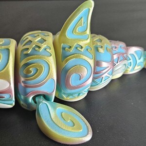 Extra Large Orca / Killer Whale Fancy Colored Articulating Toy ...