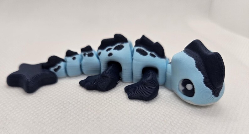 3D Printed Articulated Loch Ness Monster Fidget Toy - Desk Buddy - Etsy
