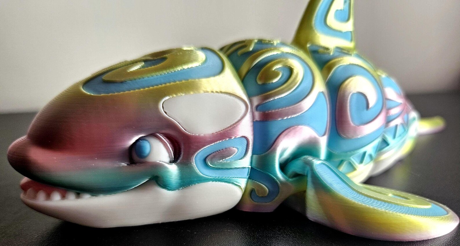 Extra Large Orca / Killer Whale Fancy Colored Articulating Toy ...