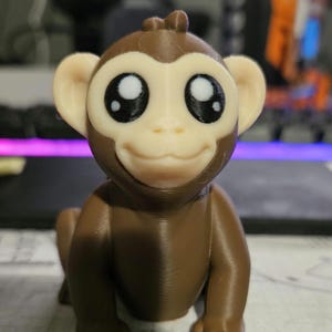 3D Printed Monkey Fidget Toy – Articulated Animal Keychain or Toy ...