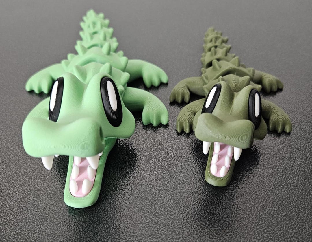 Crocodile Alligator Fidget Toy – 3D Printed Articulated Desk Buddy ...