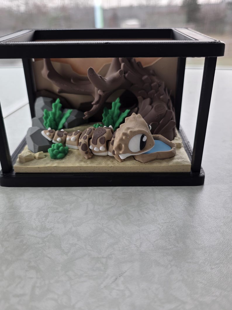 Bearded Dragon Fidget Toy – 3D Printed Spotted Dragon With Playset ...