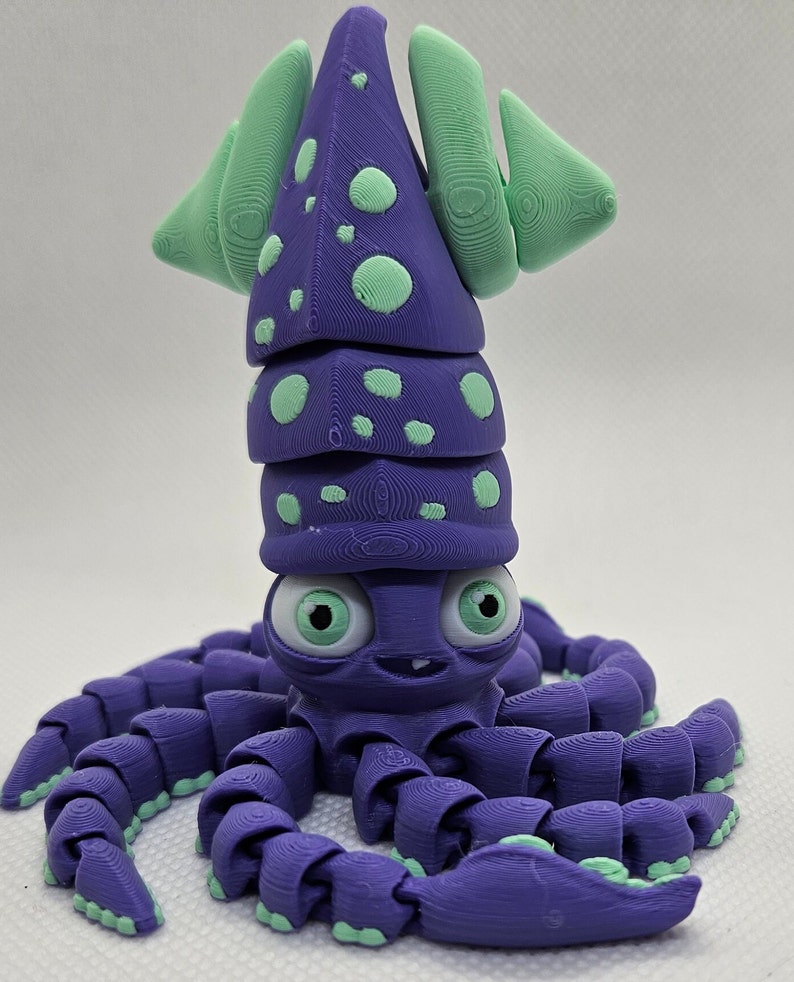 Giant Squid Fidget Toy – 3D Printed Articulated Figure | Wiggly ...