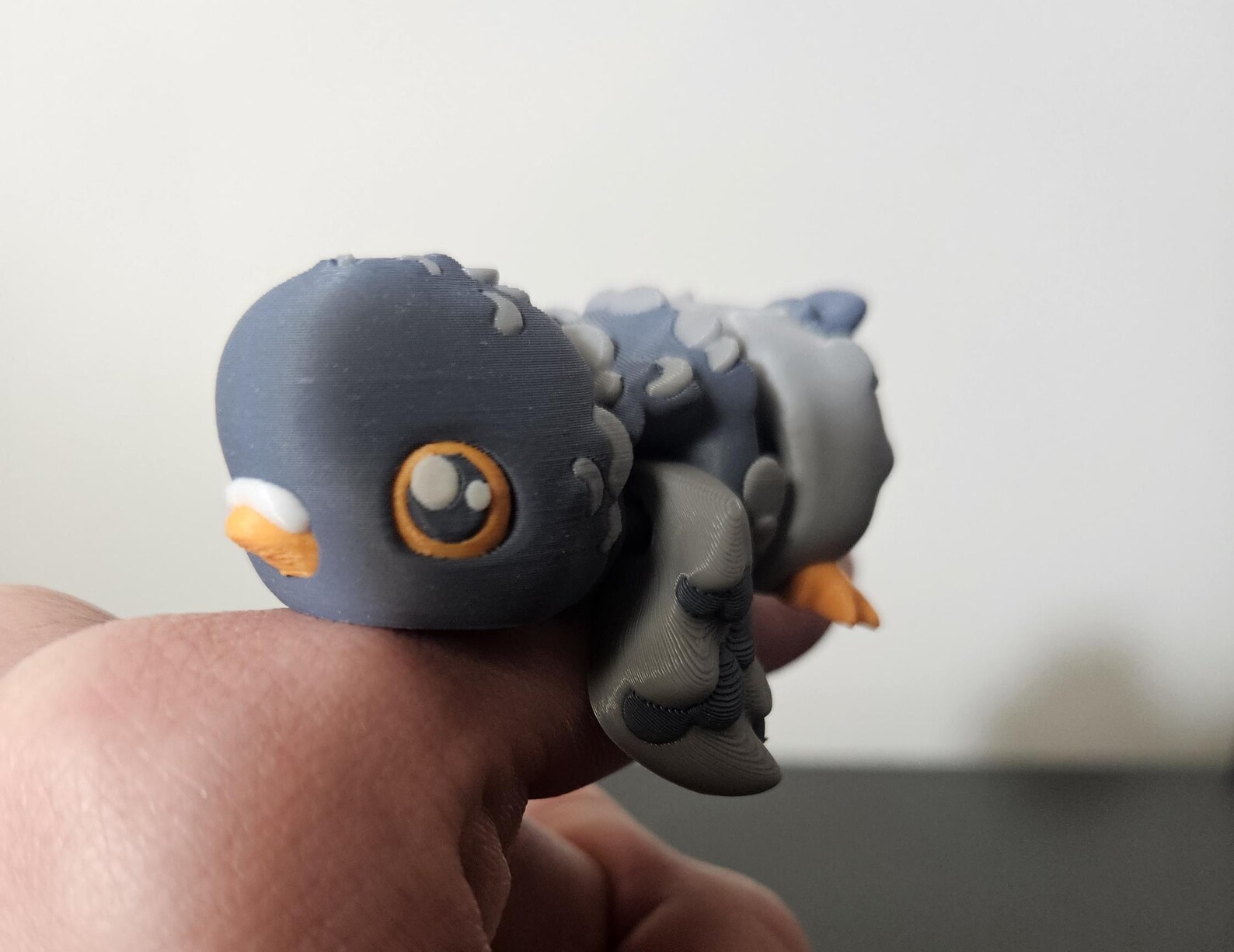 3D Printed Pigeon Toy – Articulated Pigeon Keychain, Magnet or Desk ...