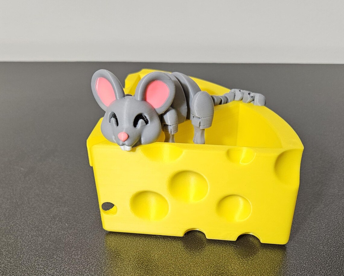 Articulated Mouse Fidget Toy – 3D Printed Sprouse the Mouse | Cheese ...