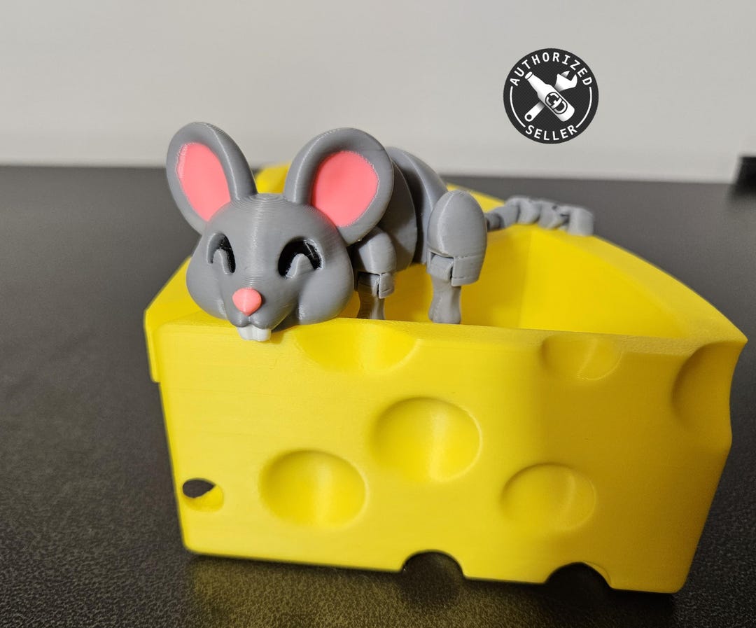 Articulated Mouse Fidget Toy – 3D Printed Sprouse the Mouse | Cheese ...