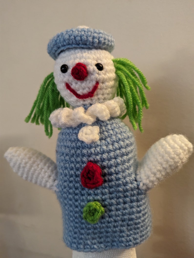 Crochet Pattern Clown Hand Puppet - Etsy