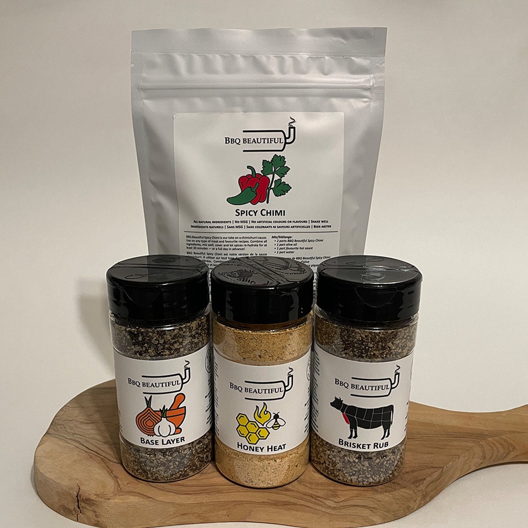 BBQ Beautiful Bundle - All Natural Seasonings, Spice Rubs & Sauces - 4 Products - BBQ and ...