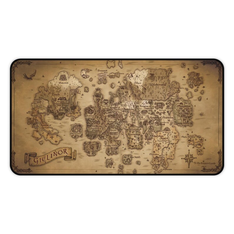 Custom Osrs Desk Mat | Runescape World Map Mousepad | Gift for Gamer ...