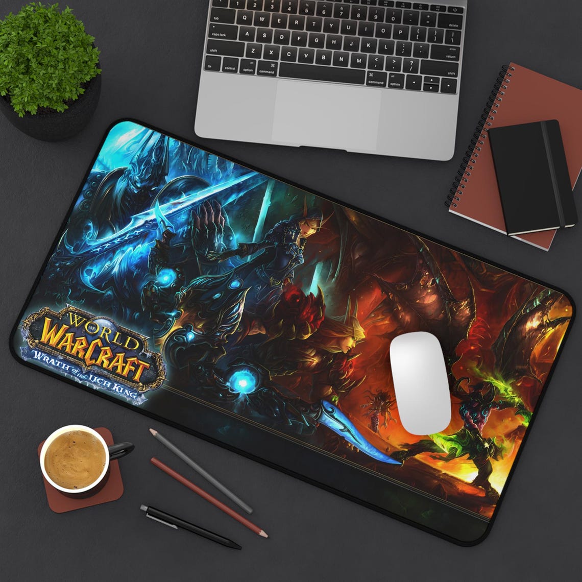 World of Warcraft Wrath of the Lich King Mousepad | Wow Desk Mat | Gift ...