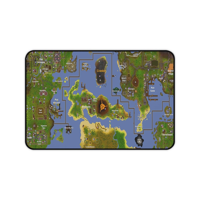 Custom Osrs World Map Desk Mat Runescape World Map Mouse Pad Anime Desk ...