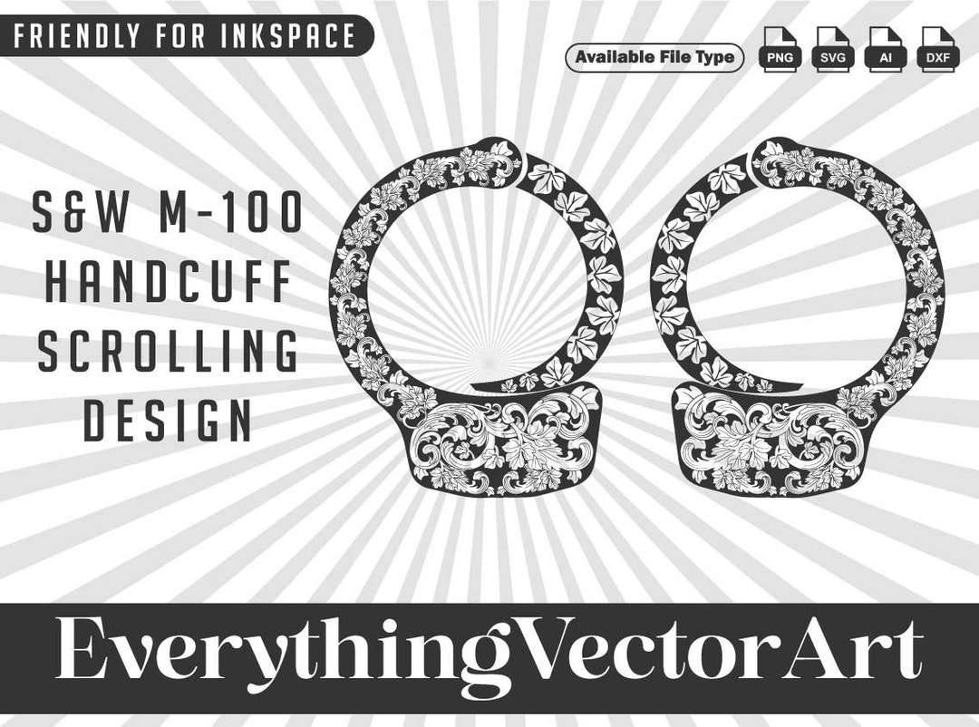 S&W M -100 Handcuff Svg,lasercut,laserengraving,engravingfiles ...