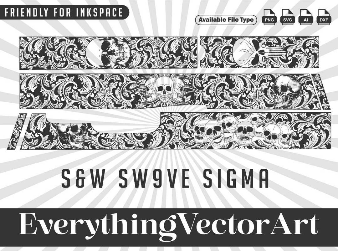 S&W SW9VE Scroll Design,lasercut,laserengraving,engravingfiles ...
