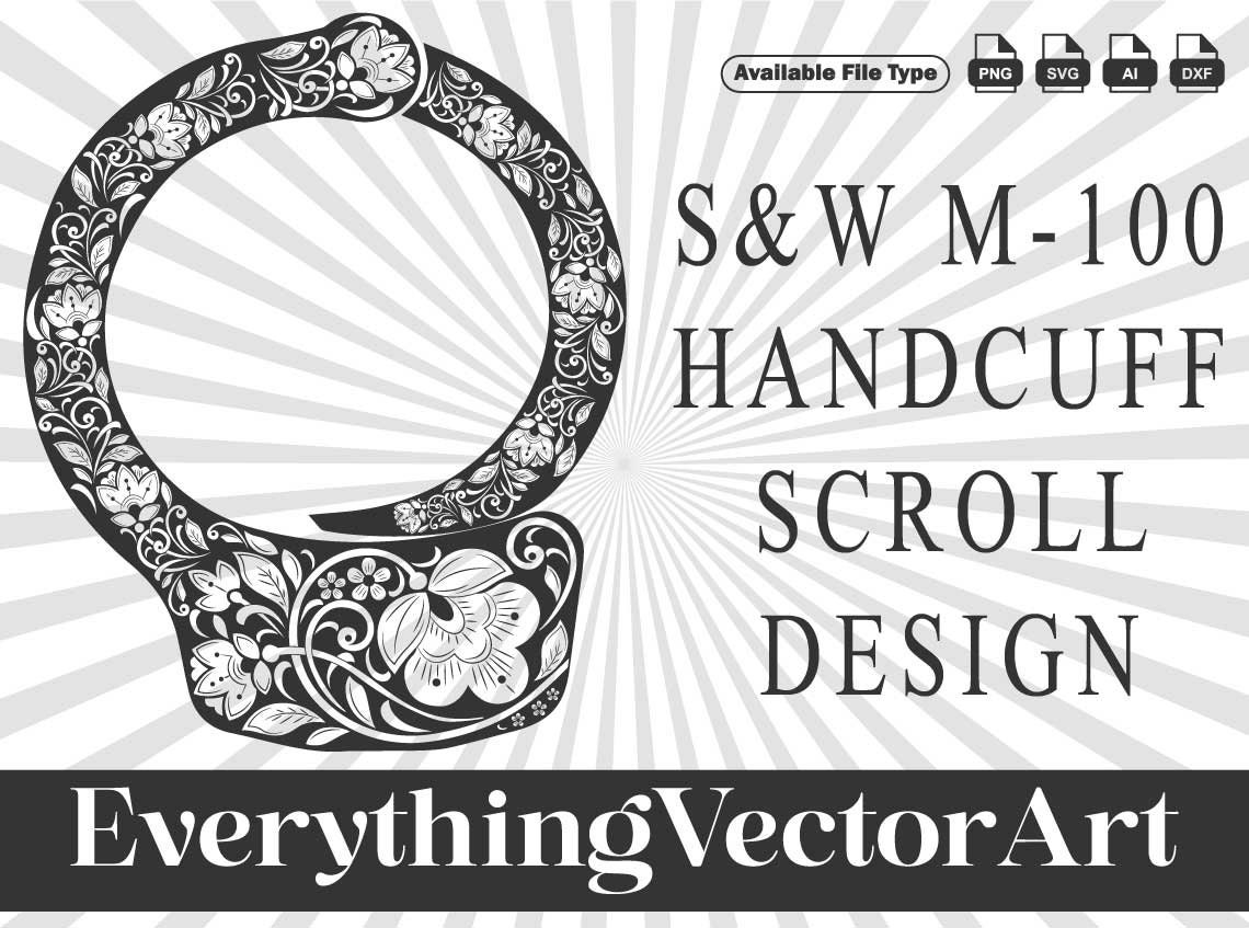 Handcuff Scroll Design Svg,lasercut,laserengraving,engravingfiles ...