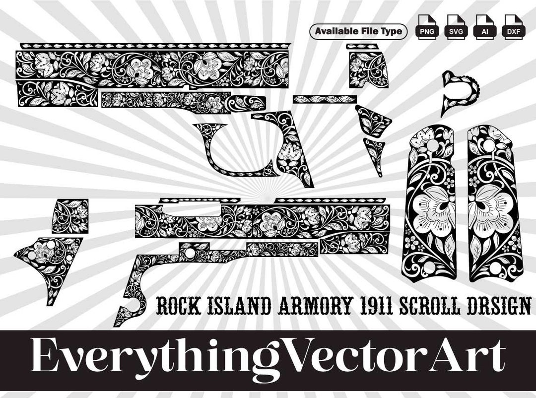 ROCK ISLAND Armory..1911.scroll..design Svgdesign,lasercut ...