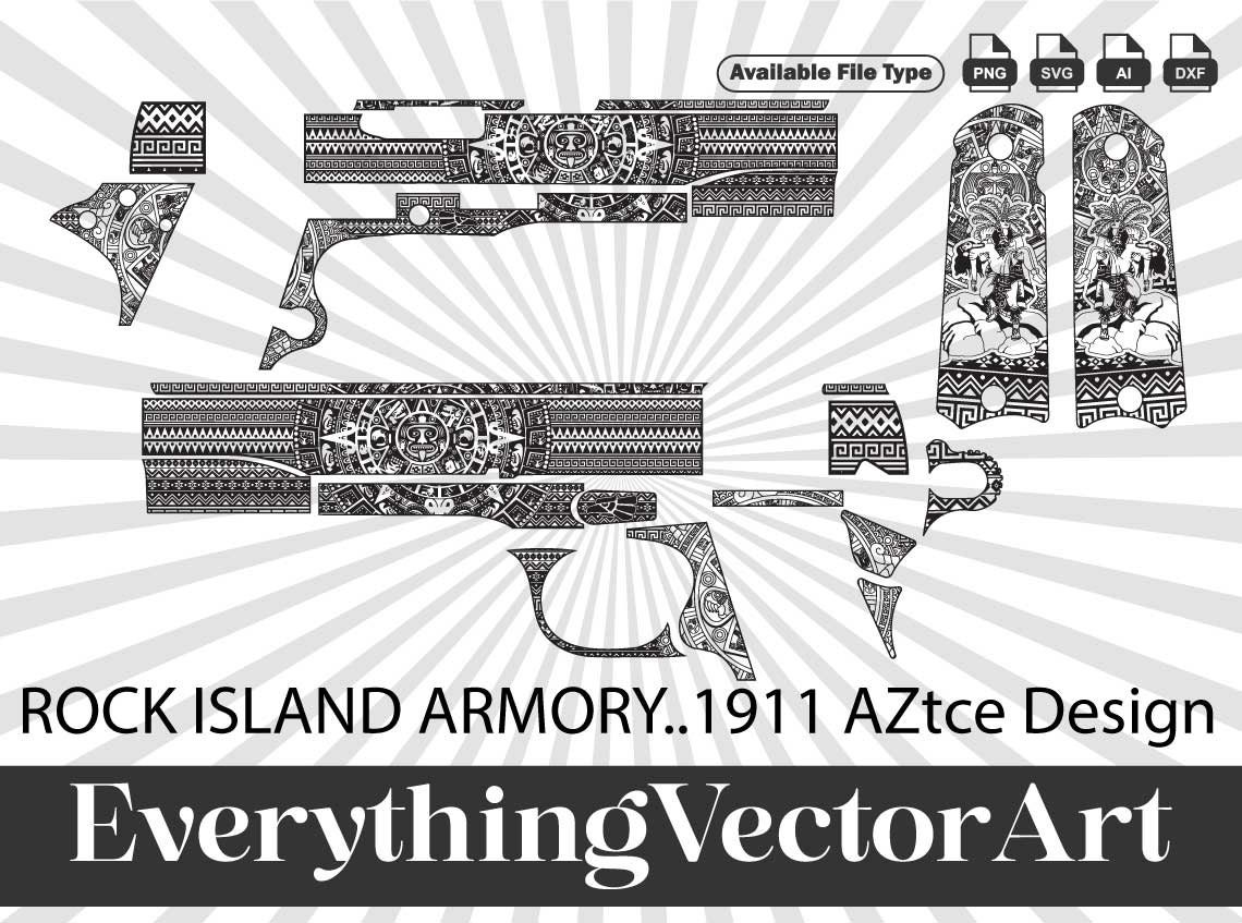 1911 Rockisland Aztec SVG Design,lasercut,laserengraving,engravingfiles ...