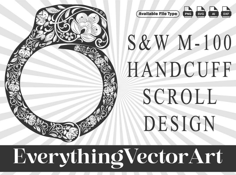 Handcuff Scroll Design Svg,lasercut,laserengraving,engravingfiles ...