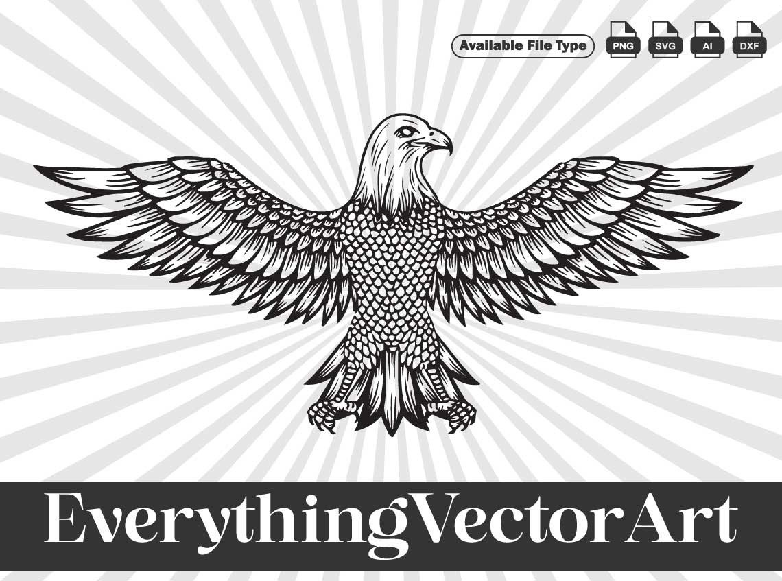 Eagle Vector Art Svg Design - Etsy