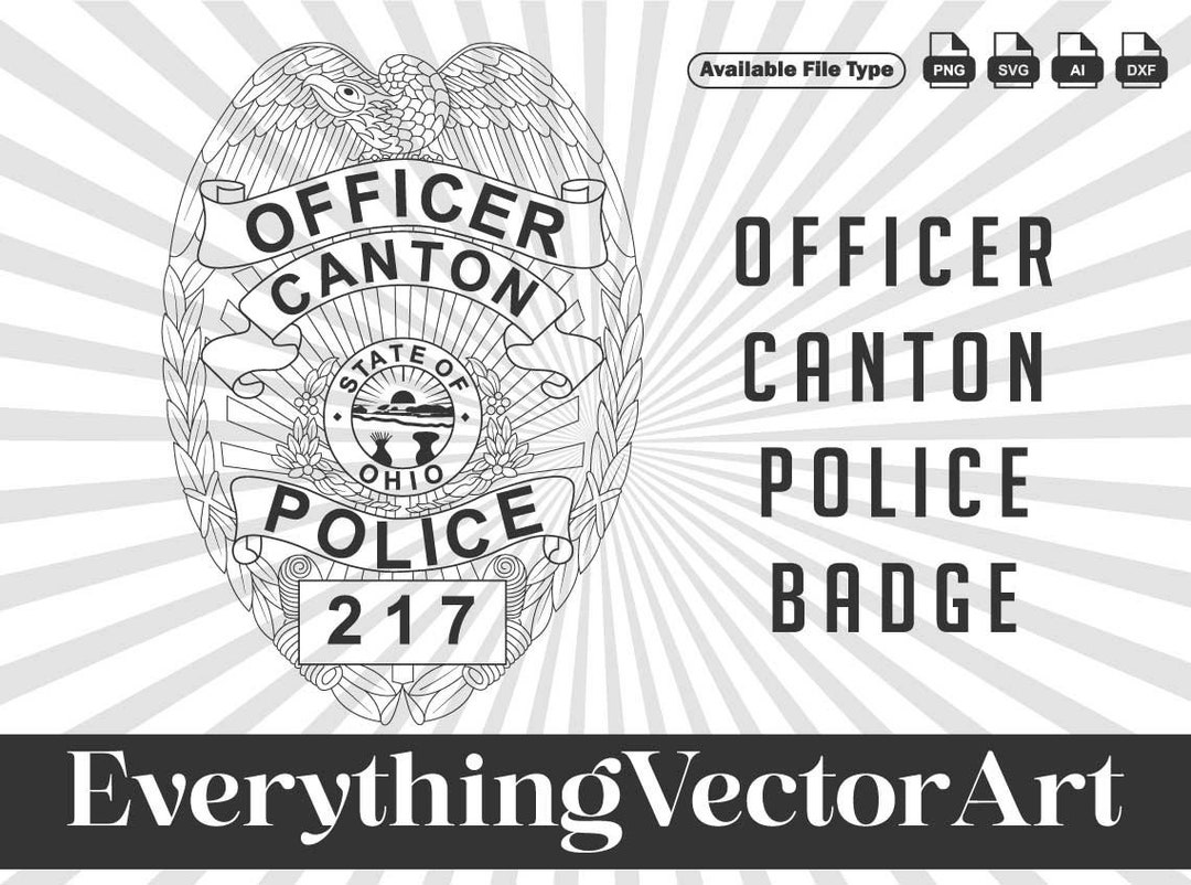 Canton Police Badge Svg,lasercut,laserengraving,fiberlaser ...