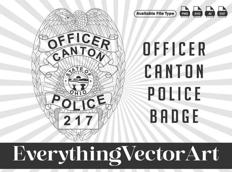 Canton Police Badge Svg,lasercut,laserengraving,fiberlaser ...
