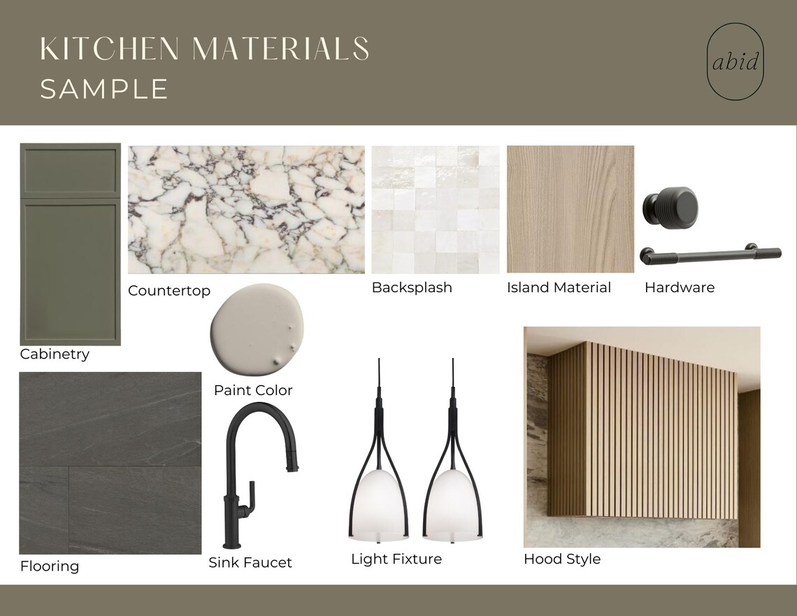 Custom Virtual Interior Design Services - Kitchen Finishes | Materials ...