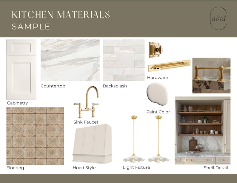 Custom Virtual Interior Design Services - Kitchen Finishes | Materials ...