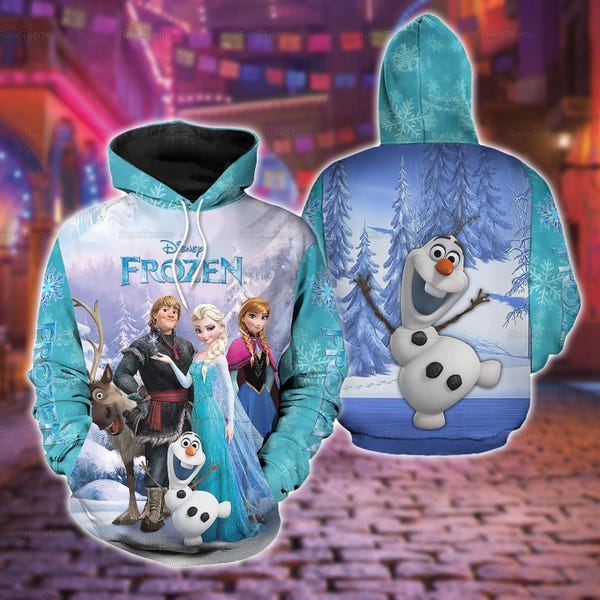 Womens Frozen Hoodie - Etsy UK