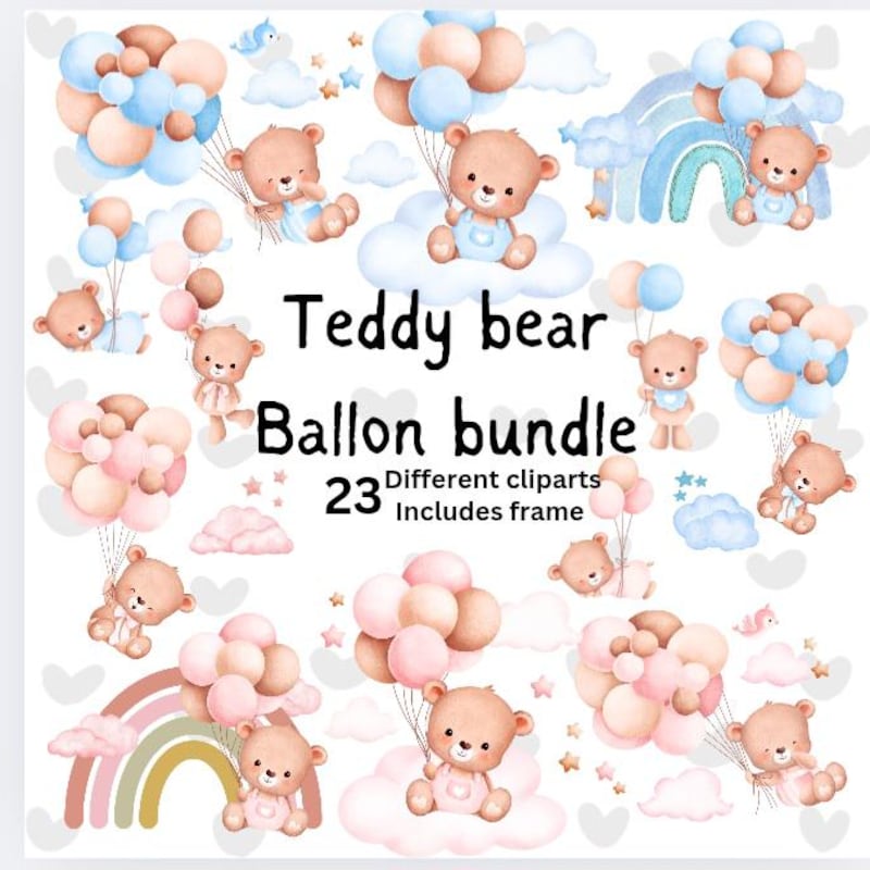 Baby Print Teddy Bear - Etsy