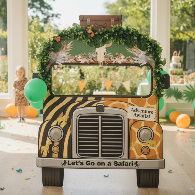 Safari Photo Booth Frame | Jungle Theme, Birthday (digital Download) - Etsy