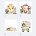 Watercolor Safari Animals Clipart: Jungle Baby Shower PNG (digital ...