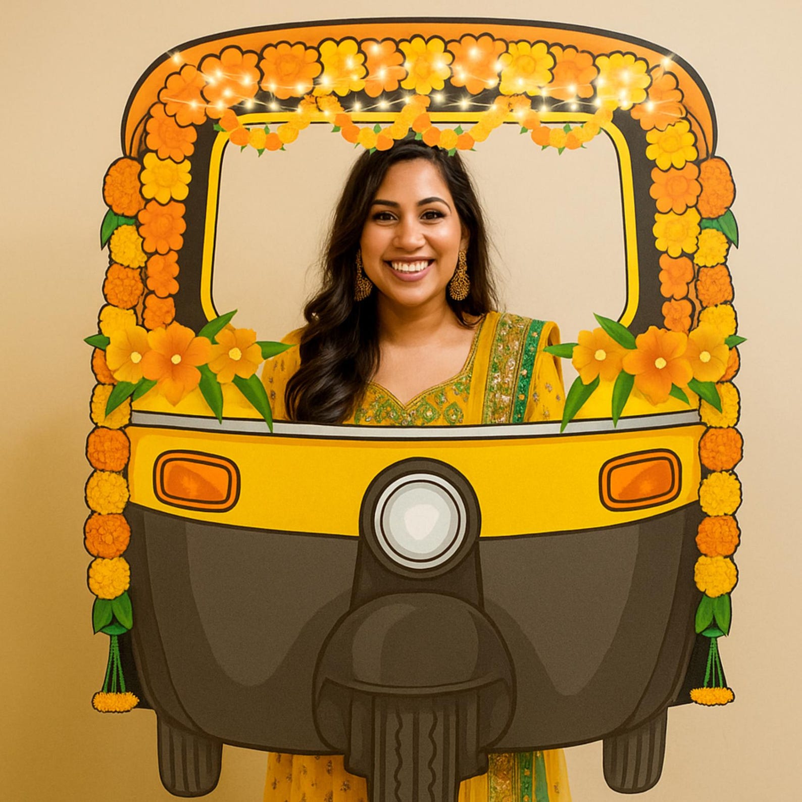 Indian Rickshaw Photo Booth Prop: Desi Wedding Backdrop (digital ...