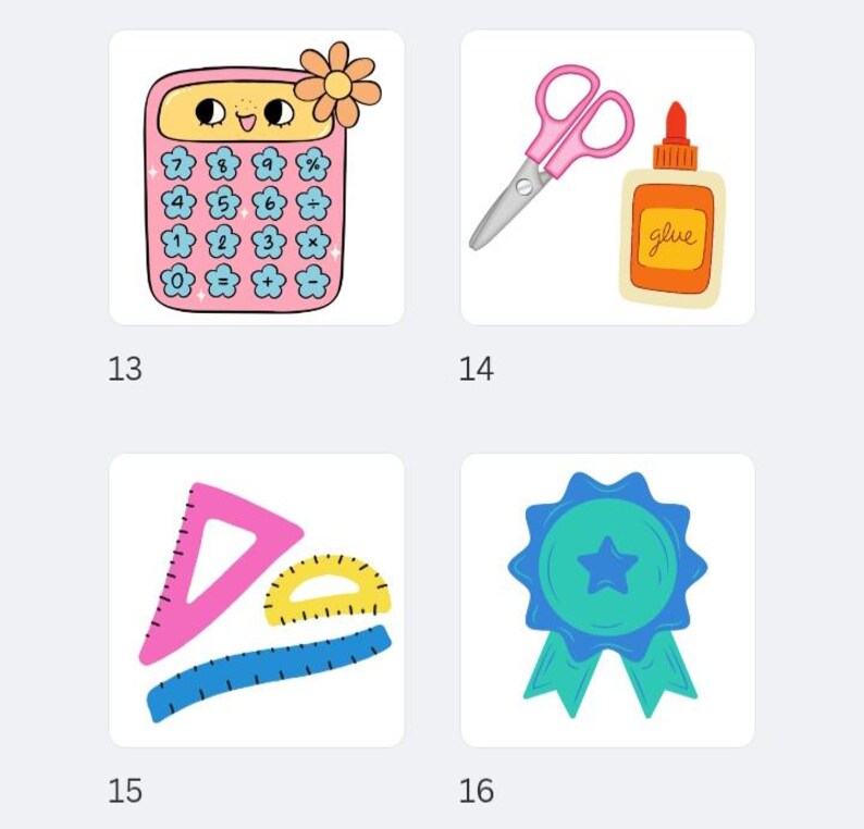 Back to School Clipart: Pastel School Supplies PNG (digital Download ...